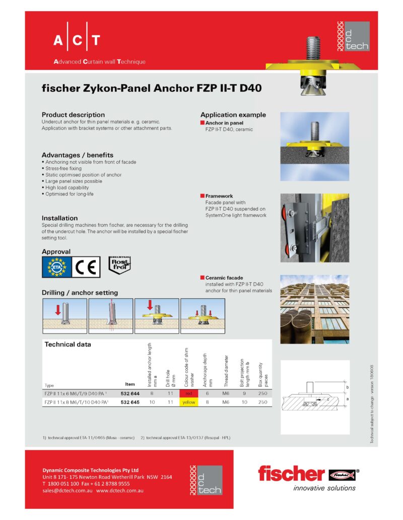 Fischer Undercut Concealed Anchors - Dctech