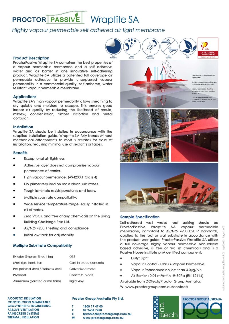 ProctorPassive Wraptite SA - Dctech
