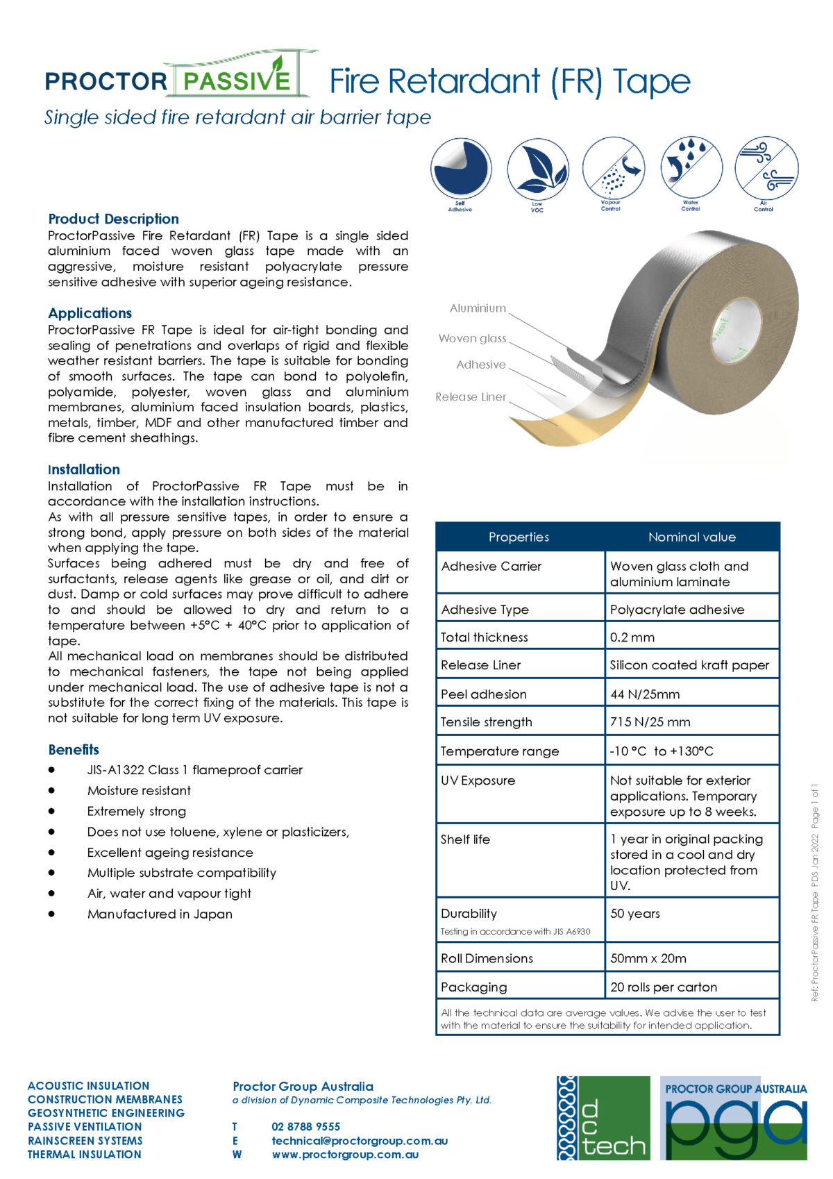 ProctorPassive FR Tape - Dctech